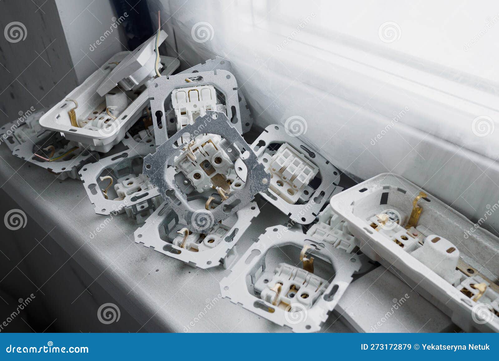 Plastic Box for Installation of Industrial Socket Switch Stock Image ...