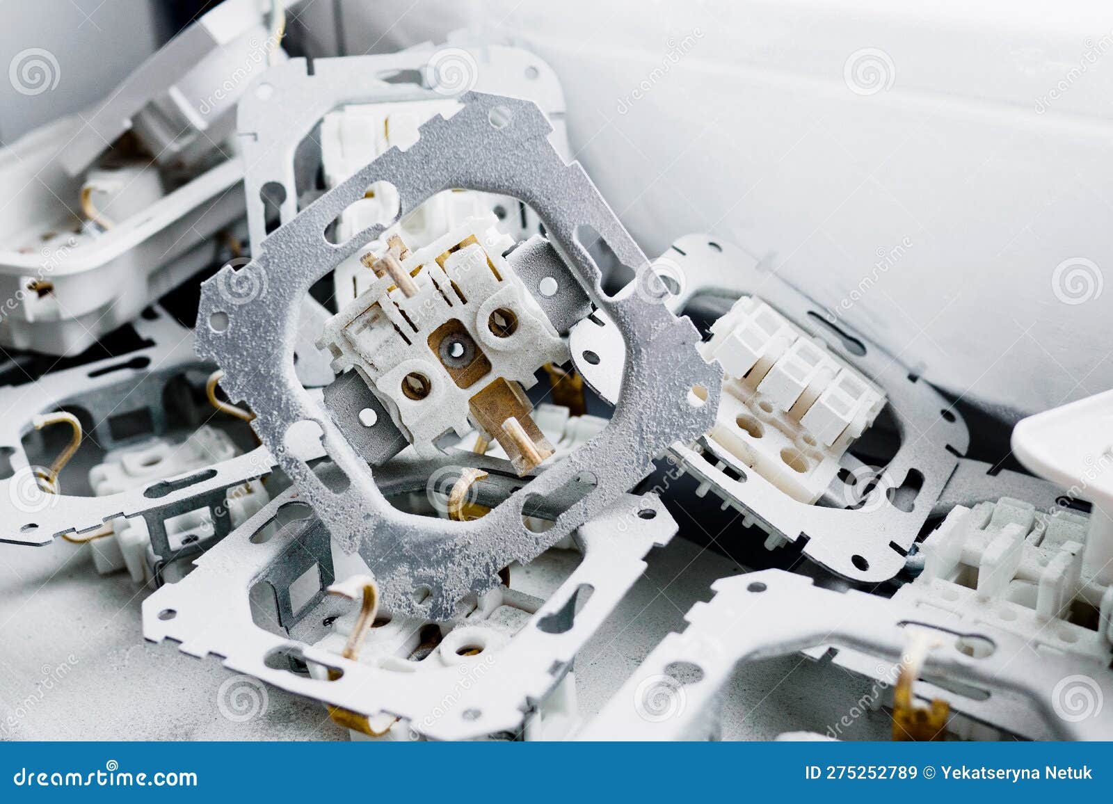 Plastic Box for Installation of Industrial Socket Switch Stock Image ...