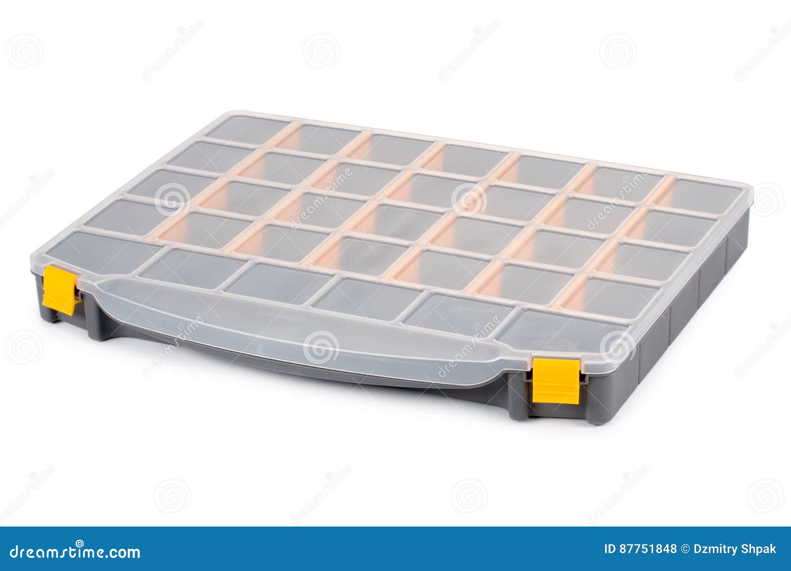 Plastic Box Tool Organizer Isolated on White Background Stock ...