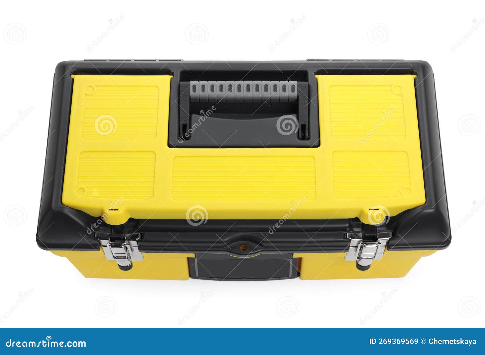 Plastic Box for Tools Isolated on White Stock Image - Image of isolated ...