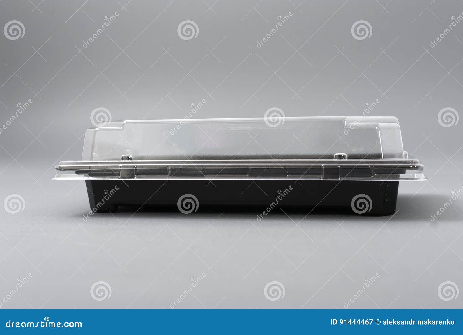 Plastic Box with Transparent Cover for Food Stock Image - Image of ...