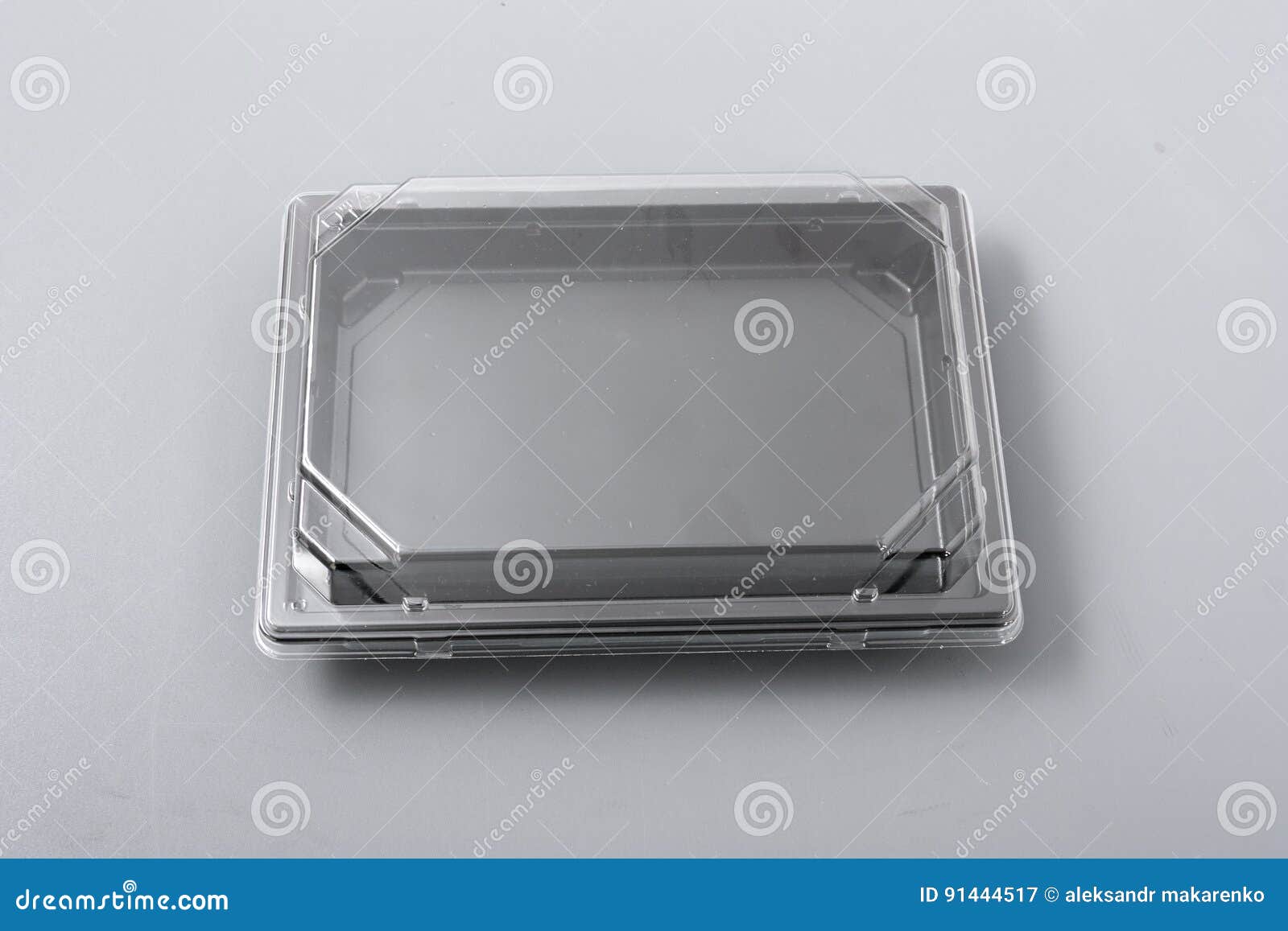 Plastic Box with Transparent Cover for Food Stock Image - Image of ...