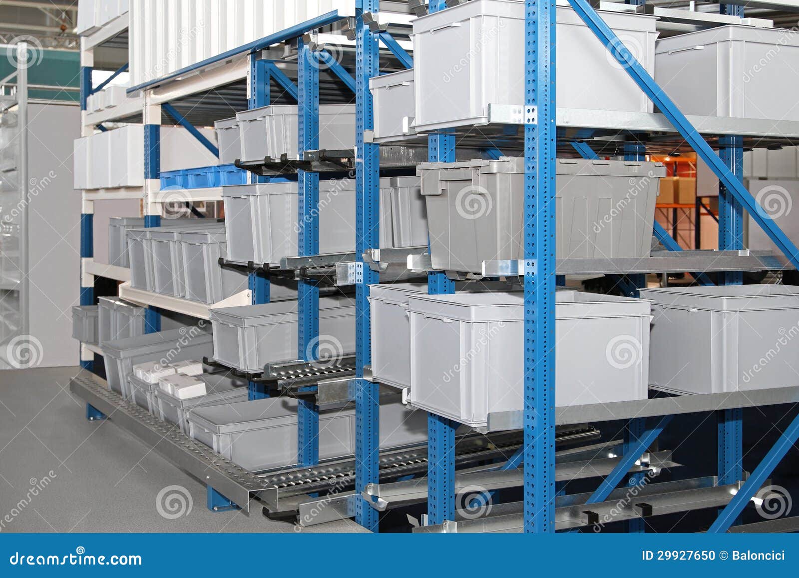 Storage boxes stock photo. Image of plastic, warehouse - 29927650
