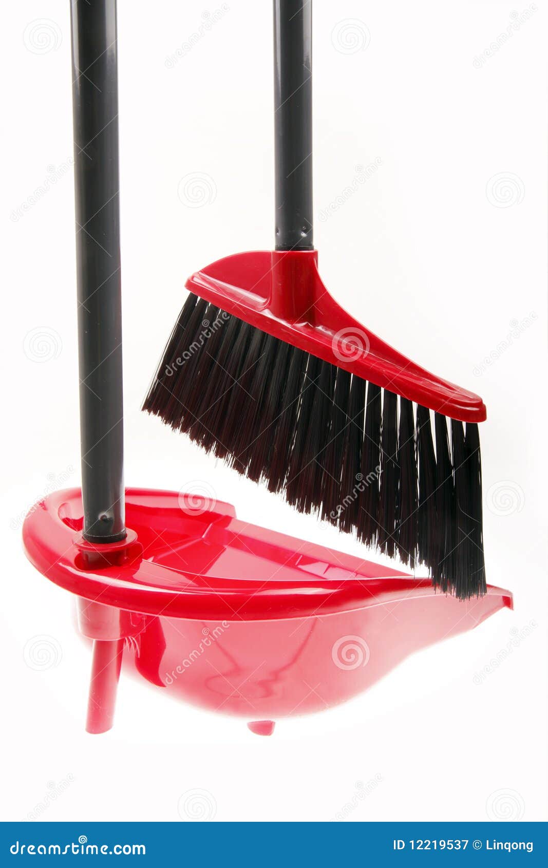 Plastic broom with dustpan stock image. Image of besom - 12219537