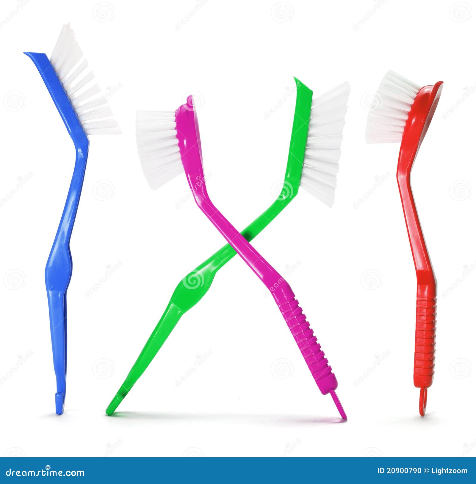 Plastic Brushes stock photo. Image of cutout, chore, bristles - 20900790
