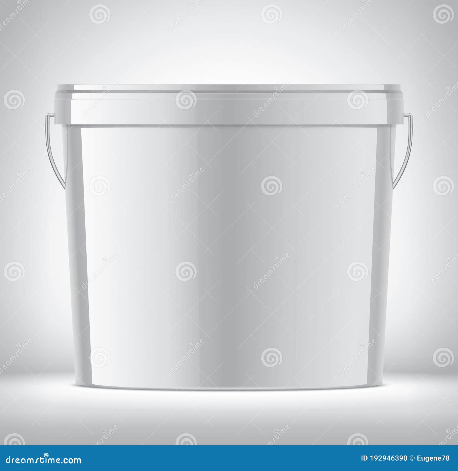 Plastic Bucket on Background. Stock Vector - Illustration of blank ...