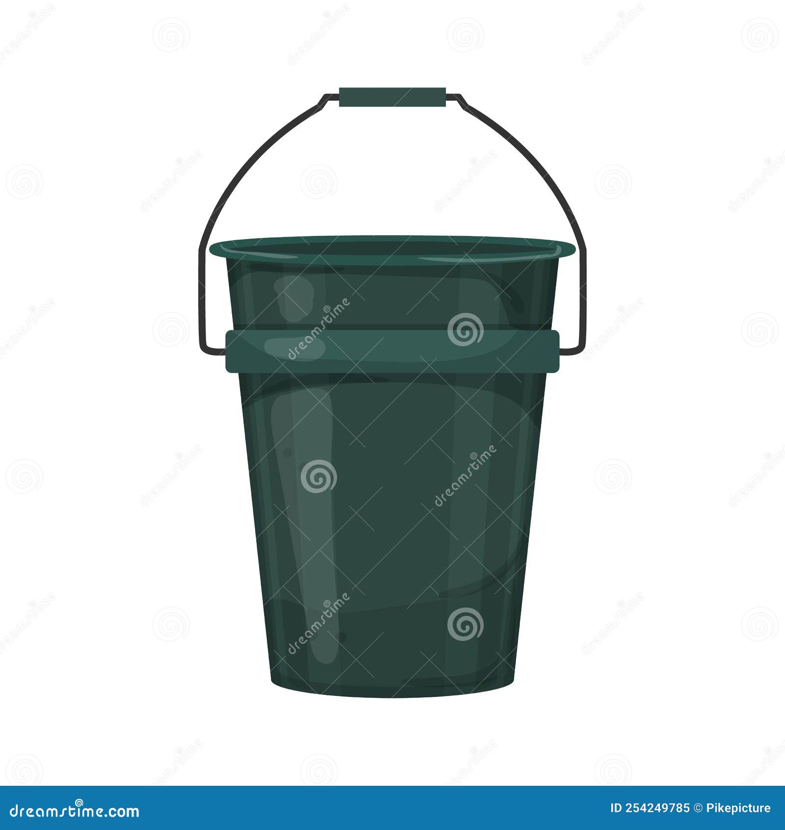 Plastic Plastic Bucket Container Cartoon Vector Illustration Stock ...