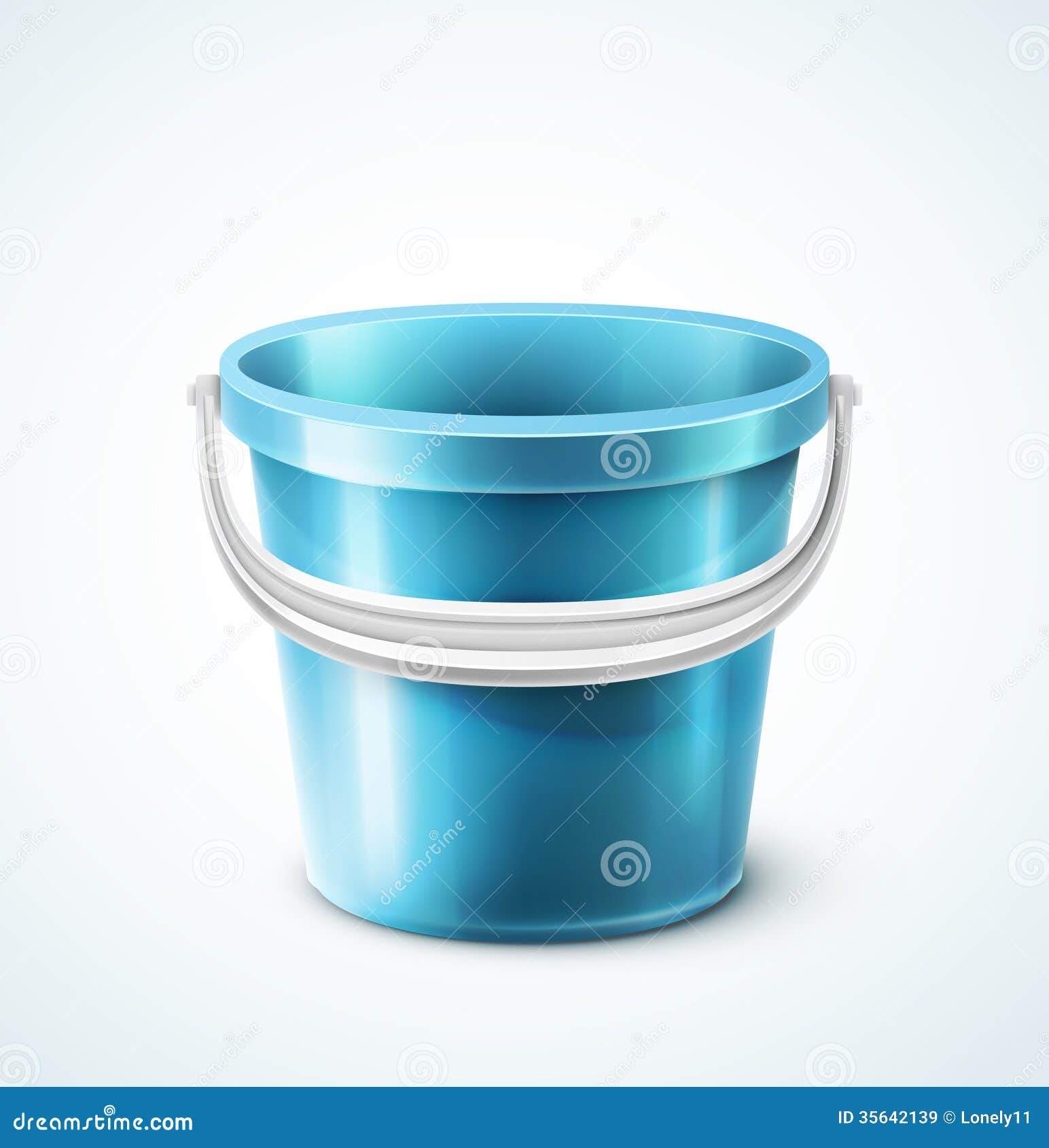 Plastic bucket stock vector. Illustration of work, household - 35642139