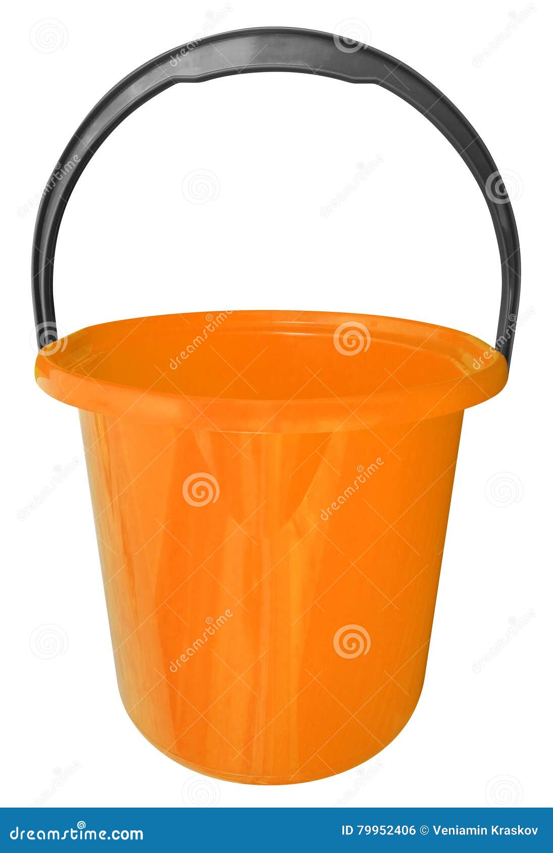 Plastic Bucket Isolated - Orange Stock Photo - Image of clipping ...