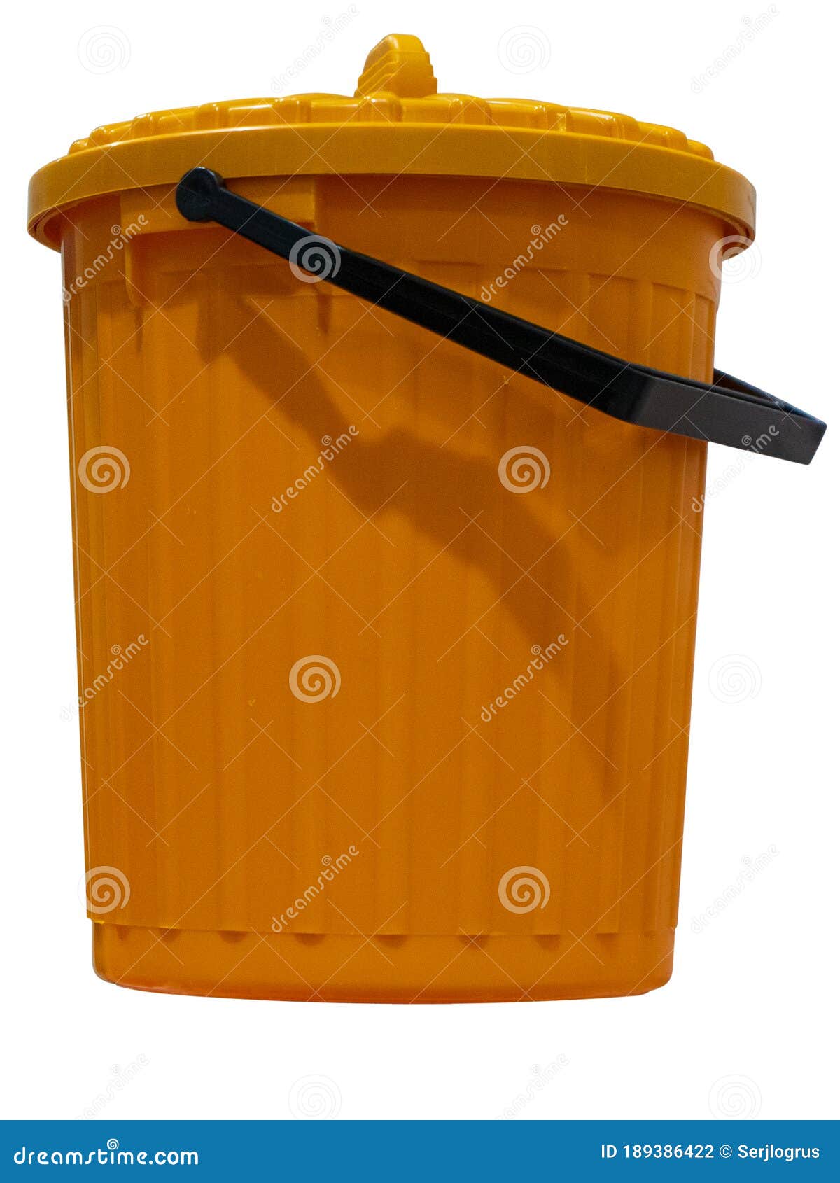 Plastic Bucket with a Lid. Isolated Image Stock Photo - Image of open ...