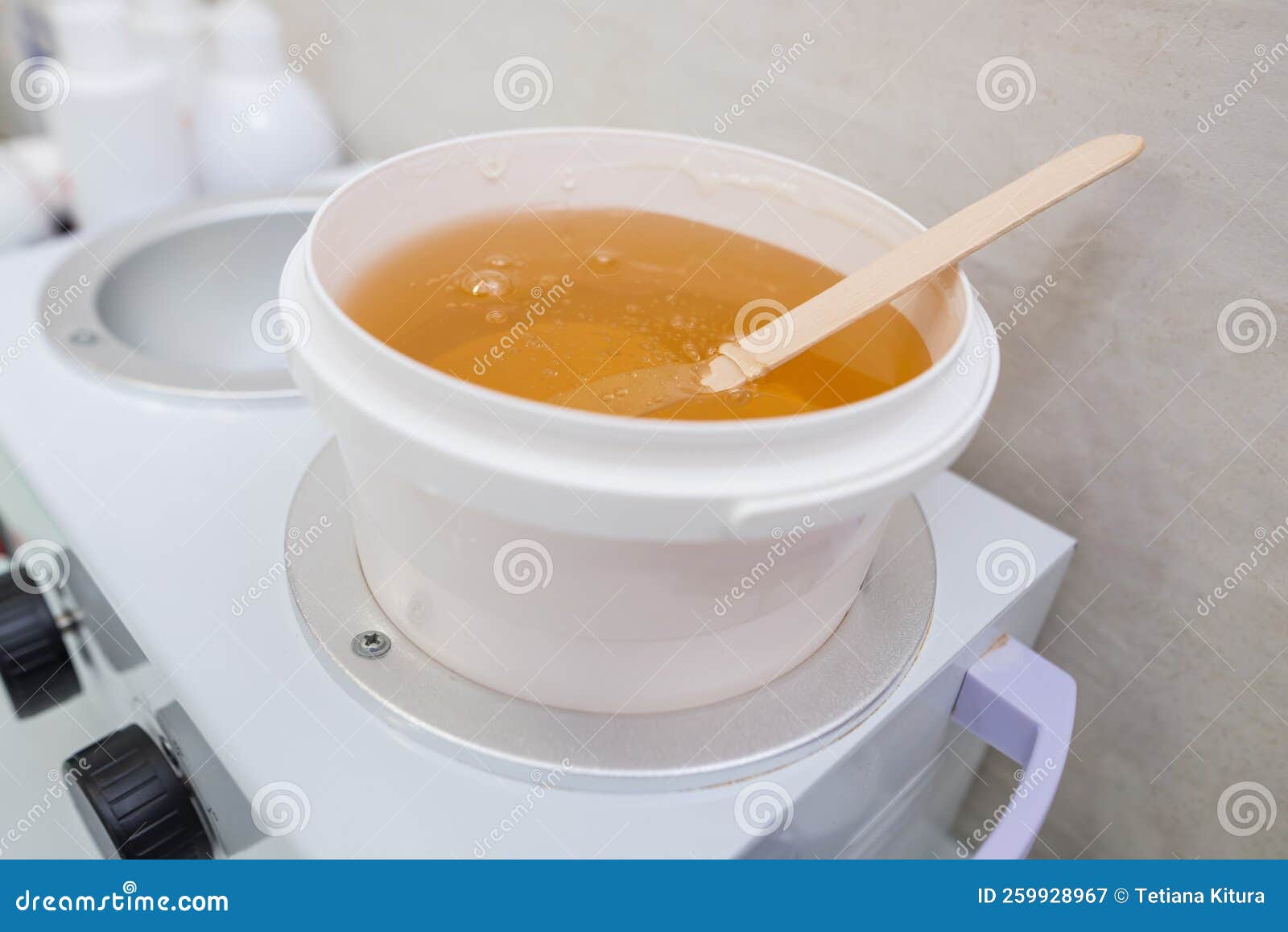 Plastic Bucket with Sugar Paste for Shugaring Stock Image - Image of ...