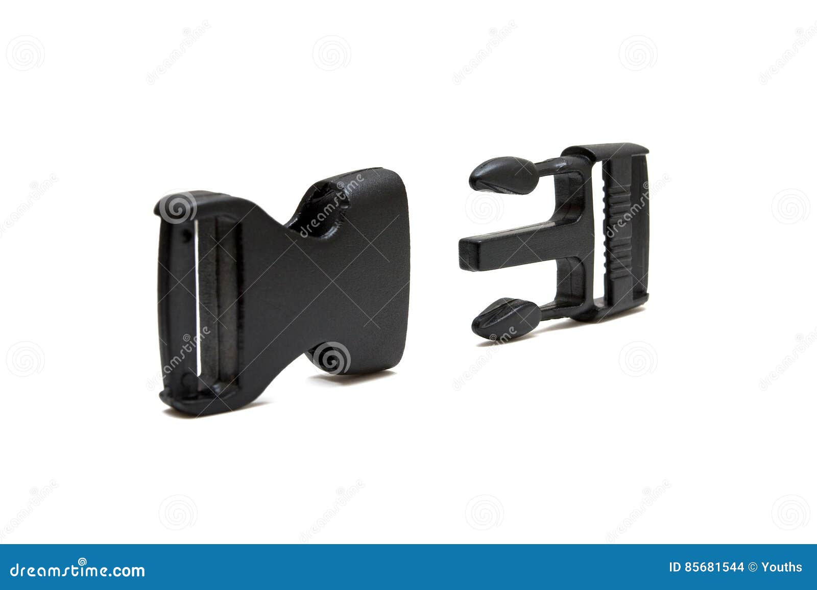 Plastic Buckle Isolated on White Stock Photo - Image of lock, fasten ...