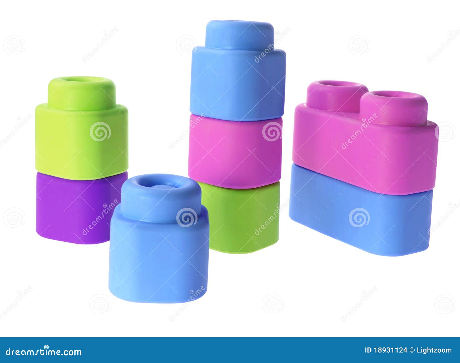 Plastic Building Blocks stock photo. Image of stack, pile - 18931124
