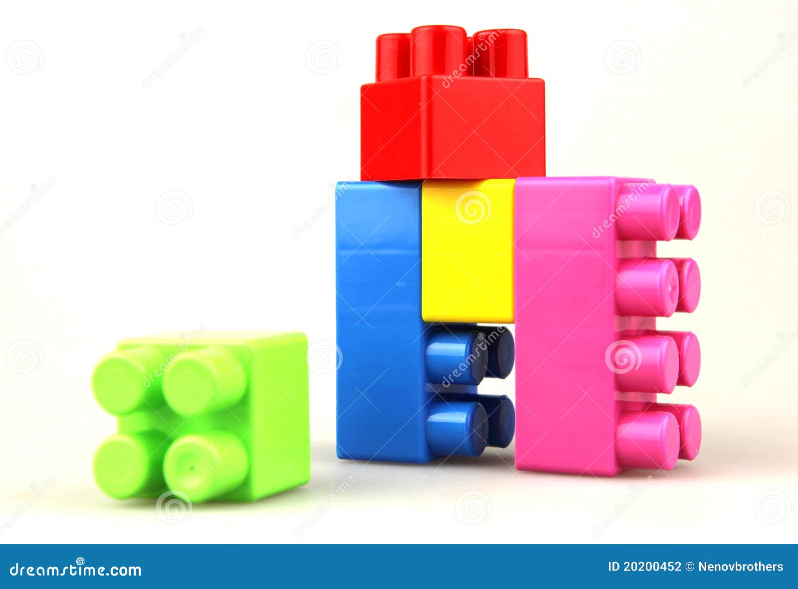 Plastic building blocks stock photo. Image of colourful - 20200452