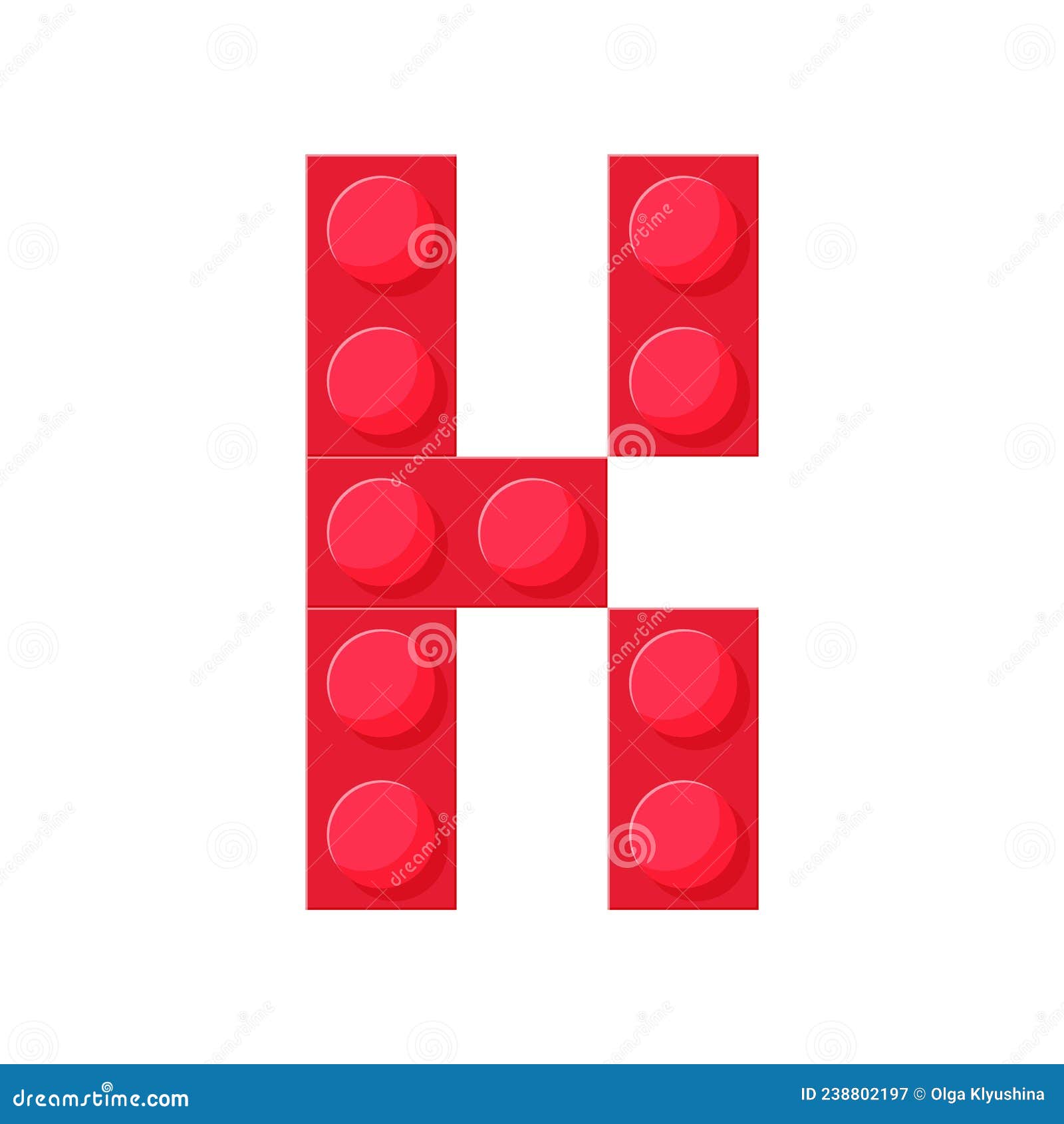 Plastic Building Blocks Alphabet. the Letter K Stock Vector ...