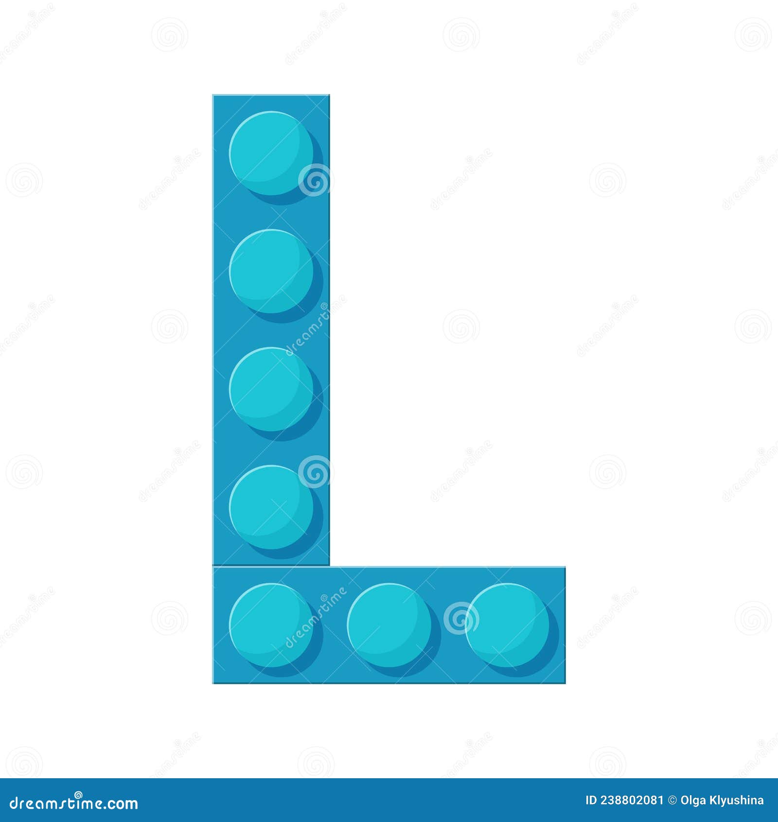 Plastic Building Blocks Alphabet. the Letter L Stock Vector ...