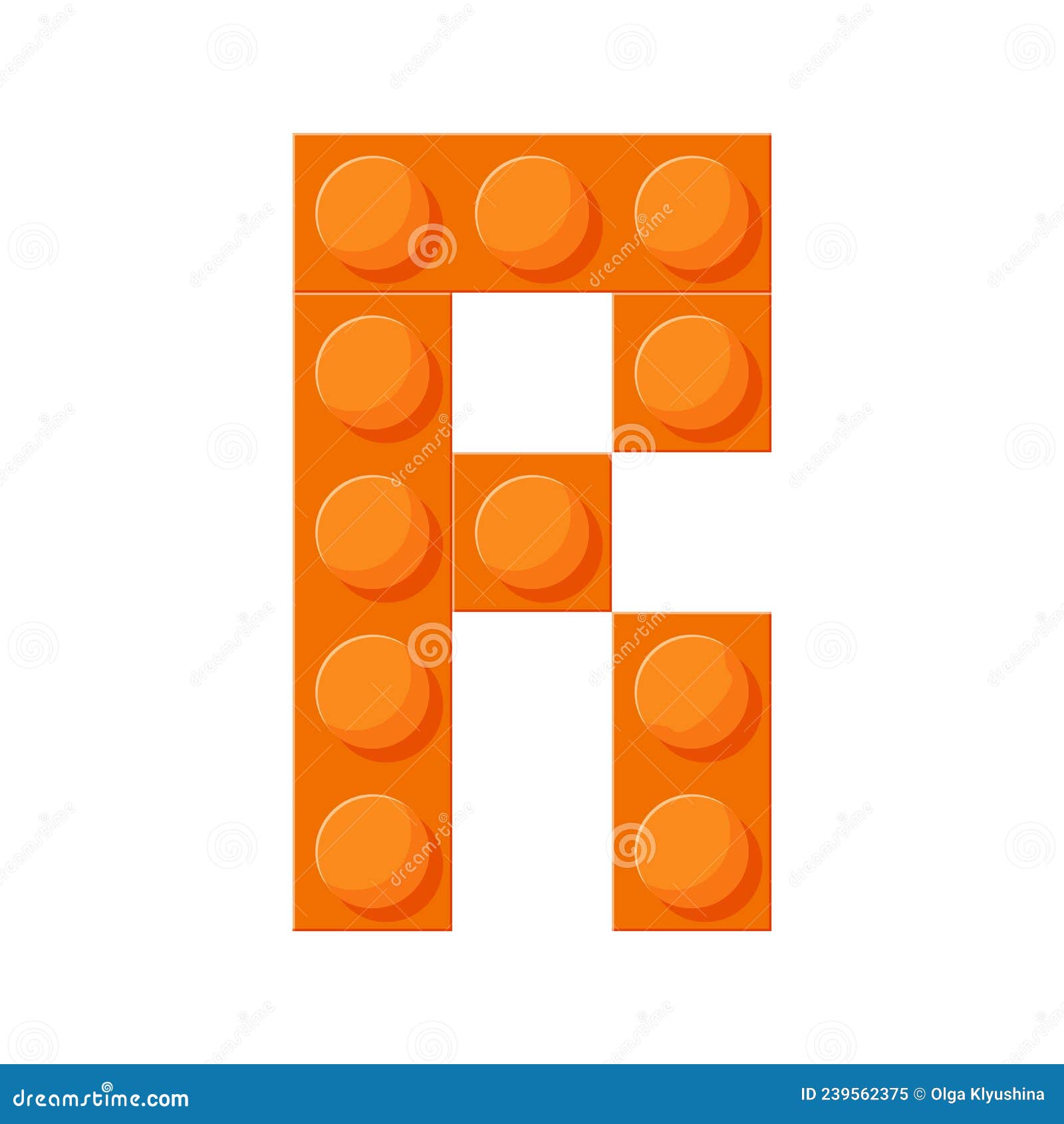 Plastic Building Blocks Alphabet. the Letter R Stock Vector ...