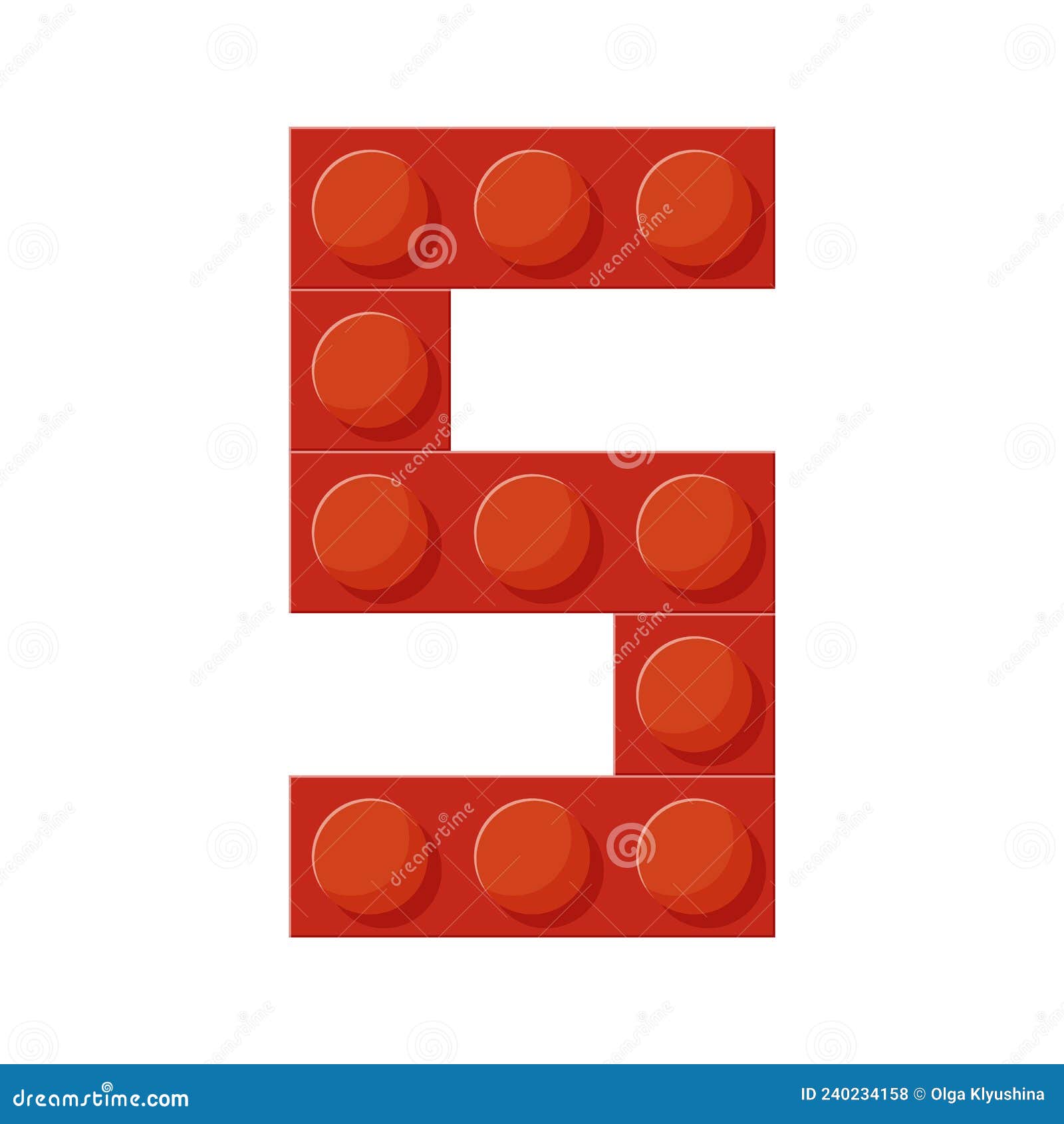 Plastic Building Blocks Alphabet. the Letter S Stock Vector ...