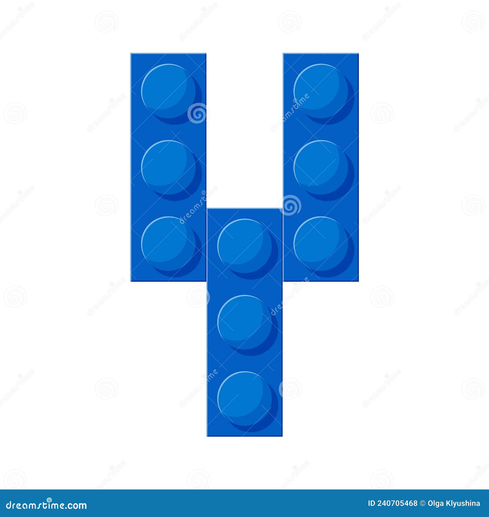 Plastic Building Blocks Alphabet. the Letter Y Stock Vector ...