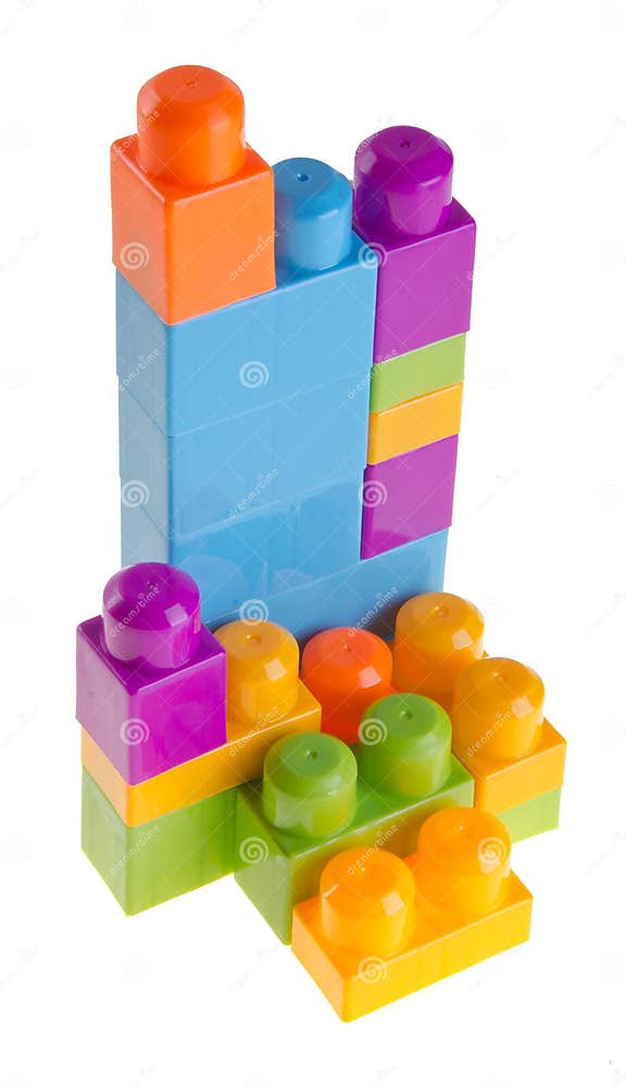 Plastic Building Blocks on Background Stock Image - Image of design ...