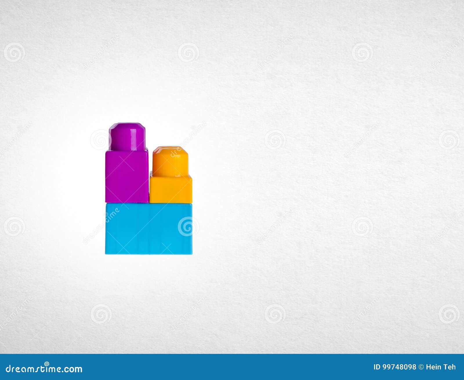 Plastic Building Blocks or Colour Blocks on a Background. Stock Photo ...