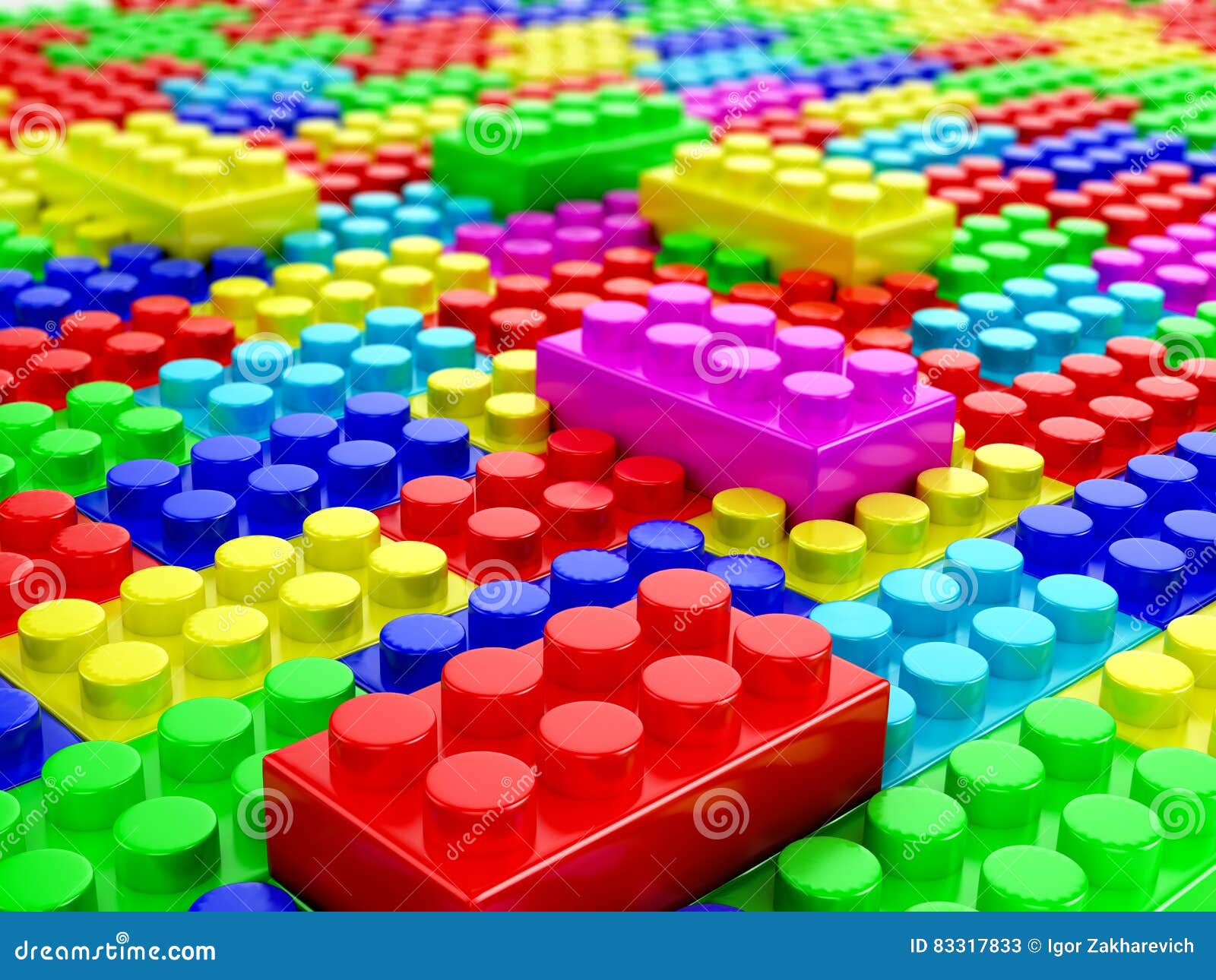 Plastic building blocks. stock illustration. Illustration of connection ...