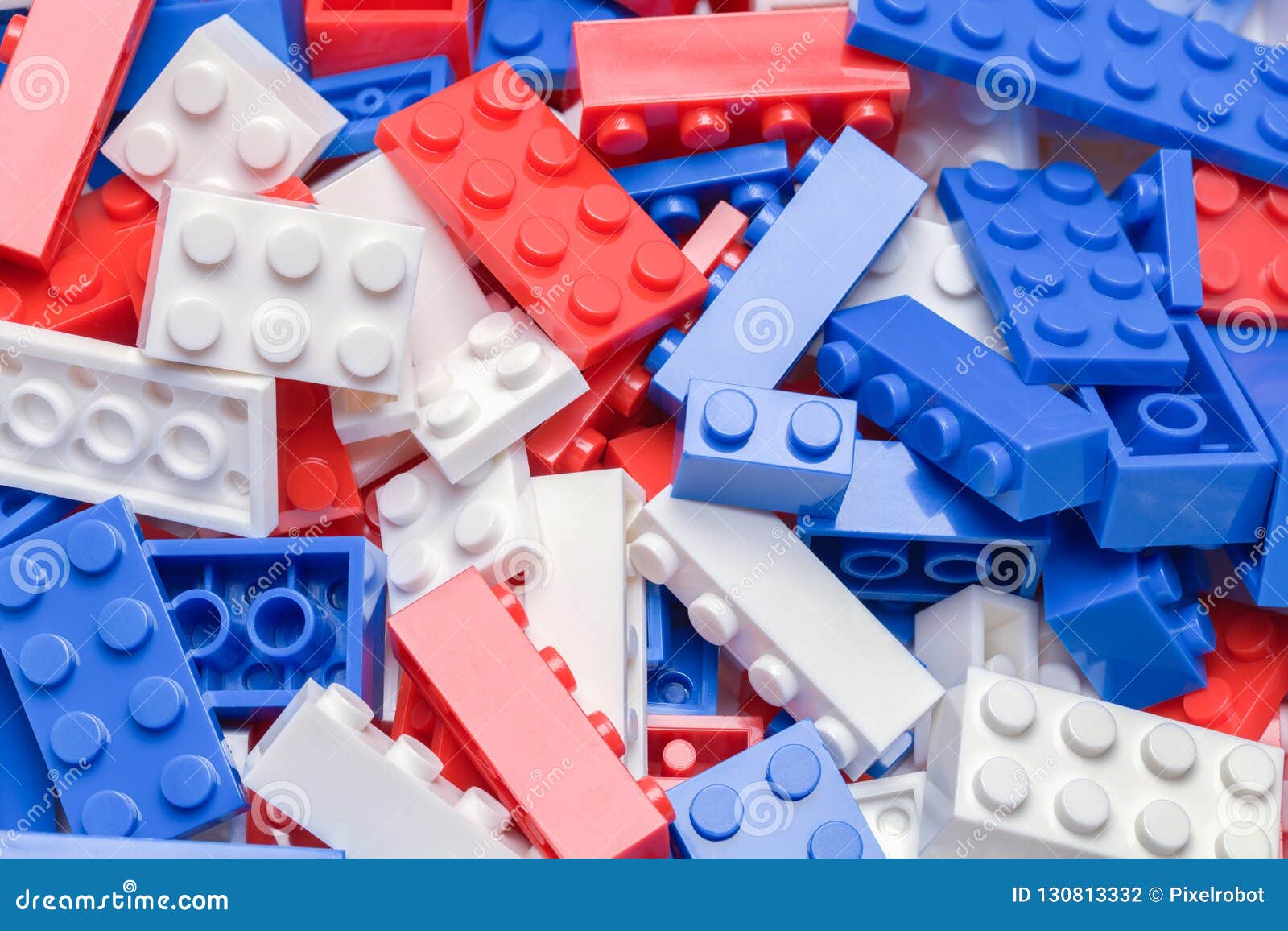 Plastic Building Blocks stock photo. Image of stack - 130813332