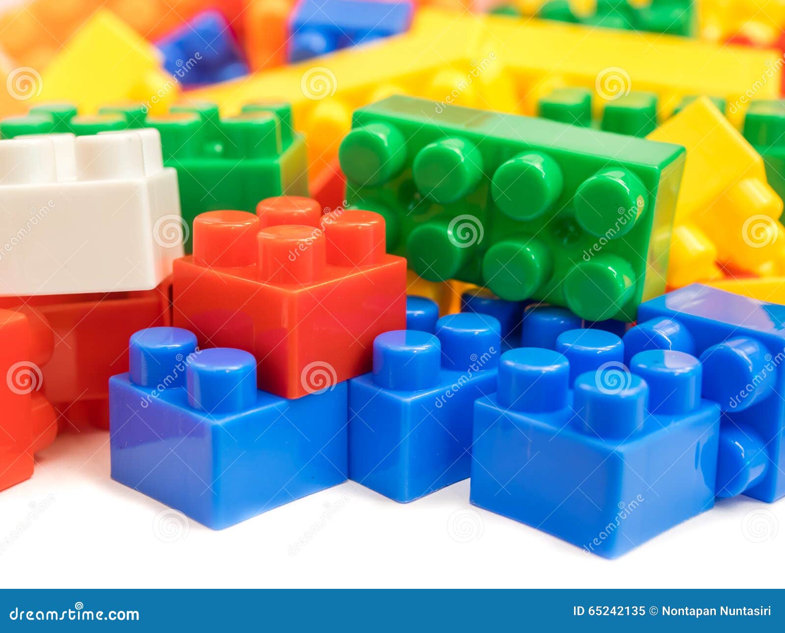 Plastic building blocks stock image. Image of design - 65242135