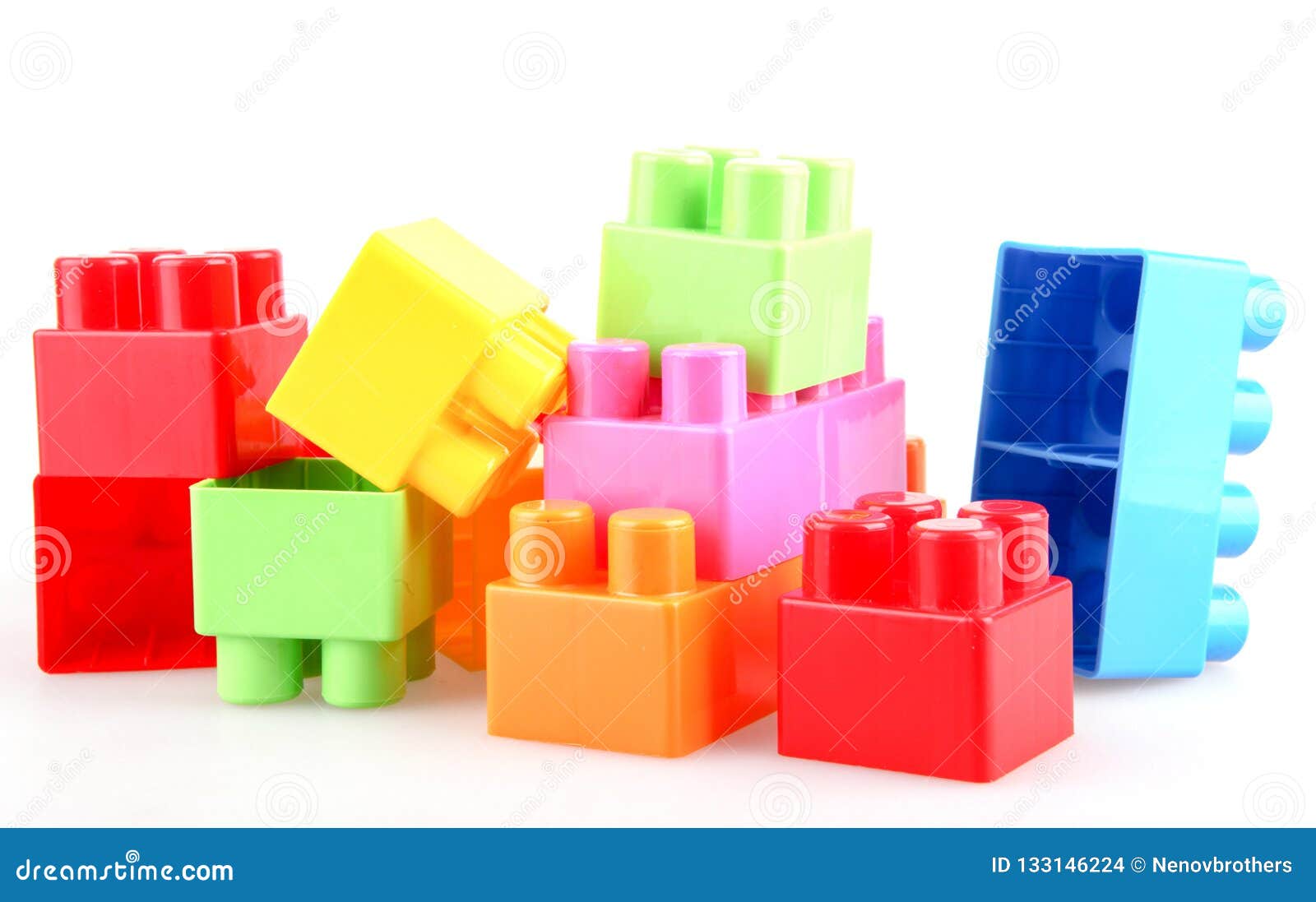 Plastic building blocks stock photo. Image of education - 133146224