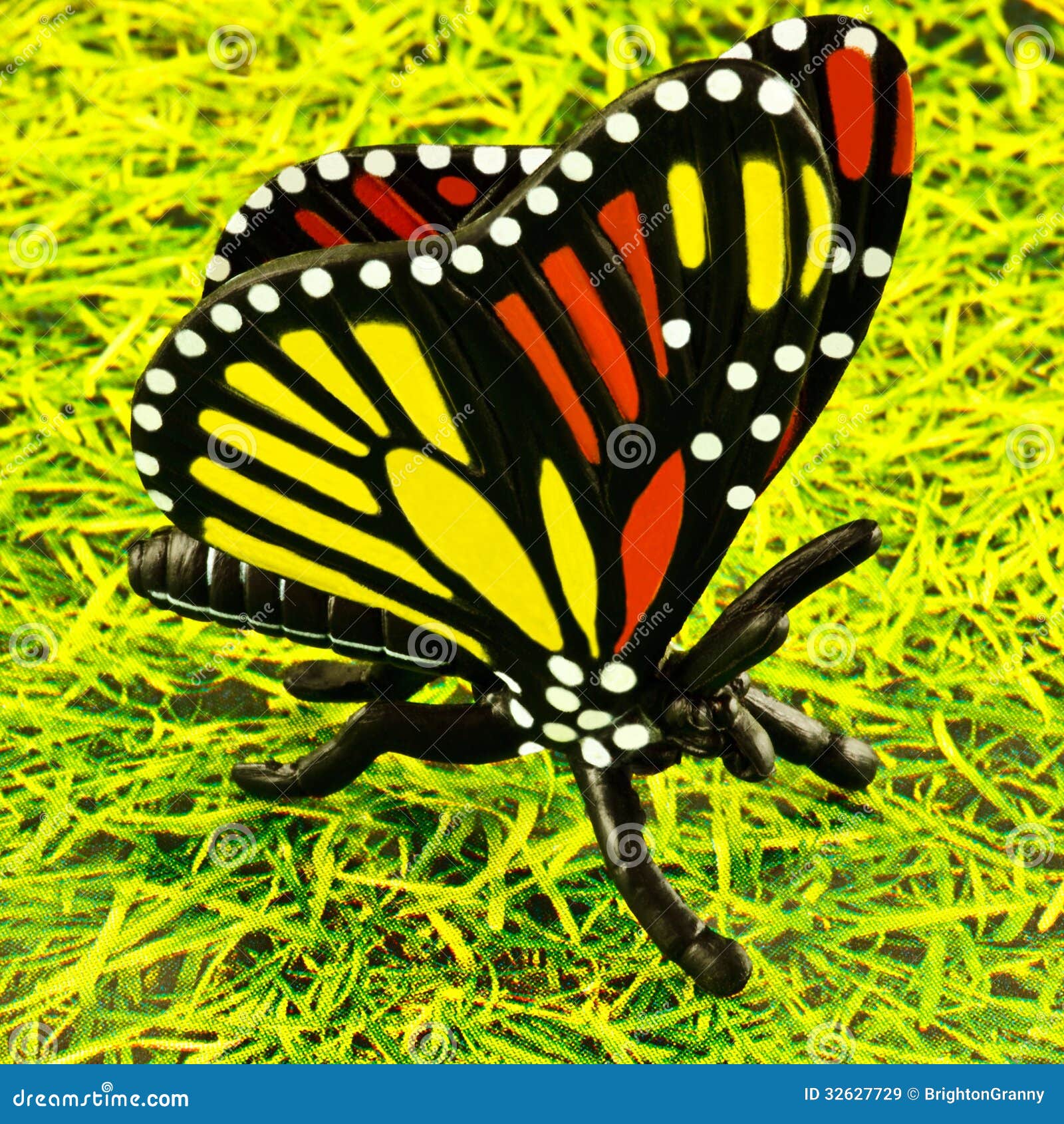 Plastic toy butterfly stock image. Image of plastic, insect - 32627729