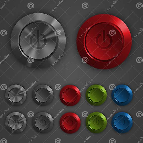 Plastic button set stock vector. Illustration of glow - 102566437