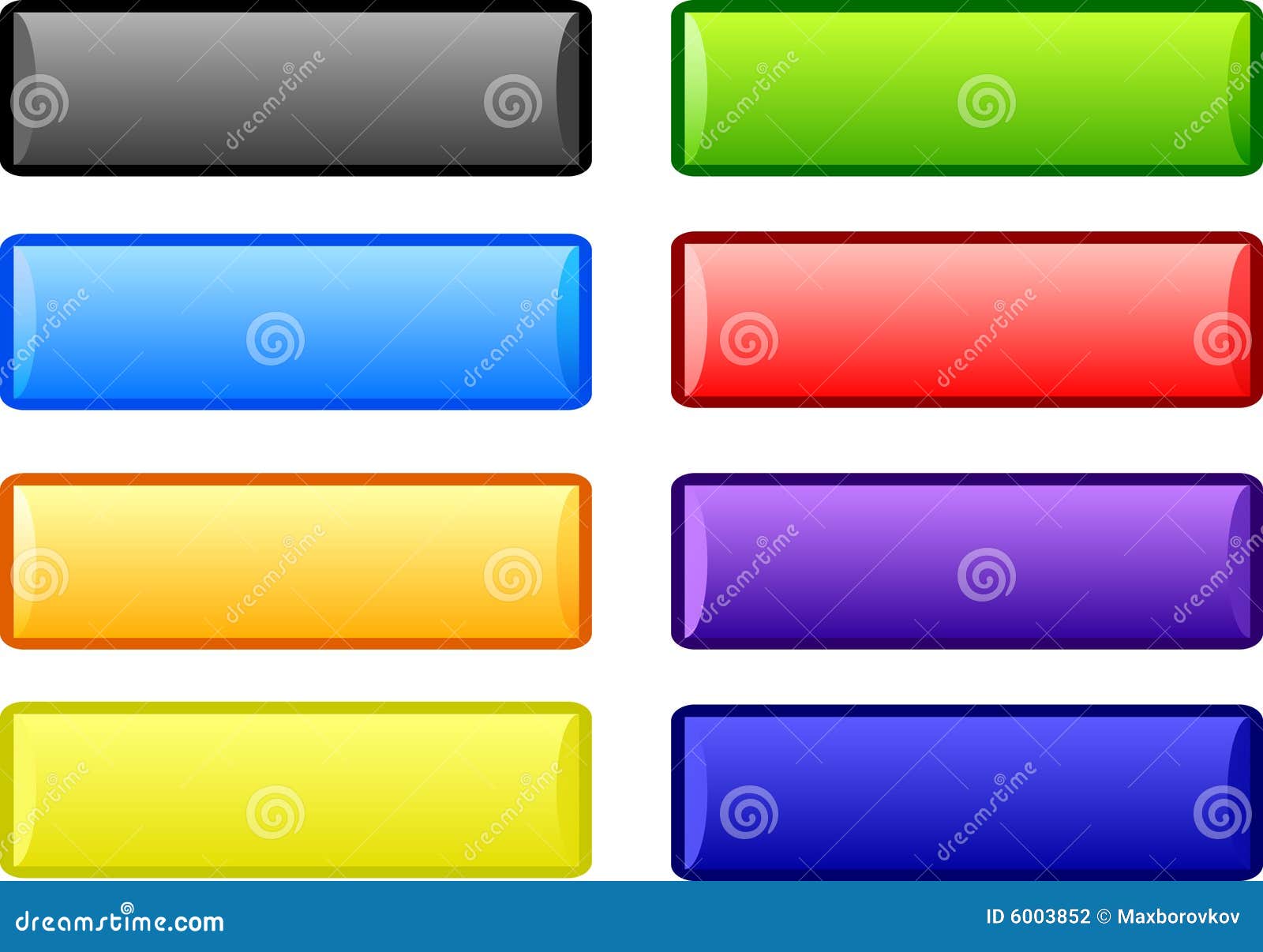 Plastic buttons. stock vector. Illustration of blank, gradient - 6003852