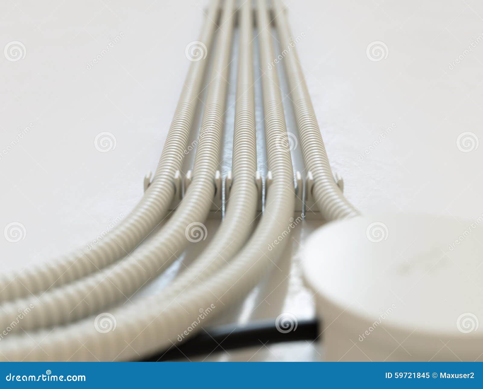 Plastic Cable Chain Of Electrical Wires In The Machine. An Example Of A ...