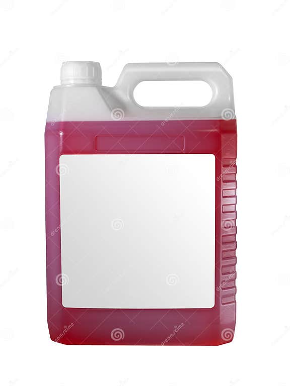 Plastic Canister with an Empty Label, Highlighted on a White Background ...