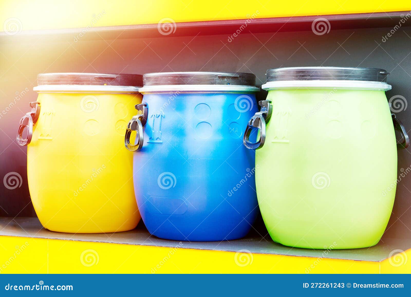Plastic Canisters for Liquid Stock Image - Image of liquids, container ...