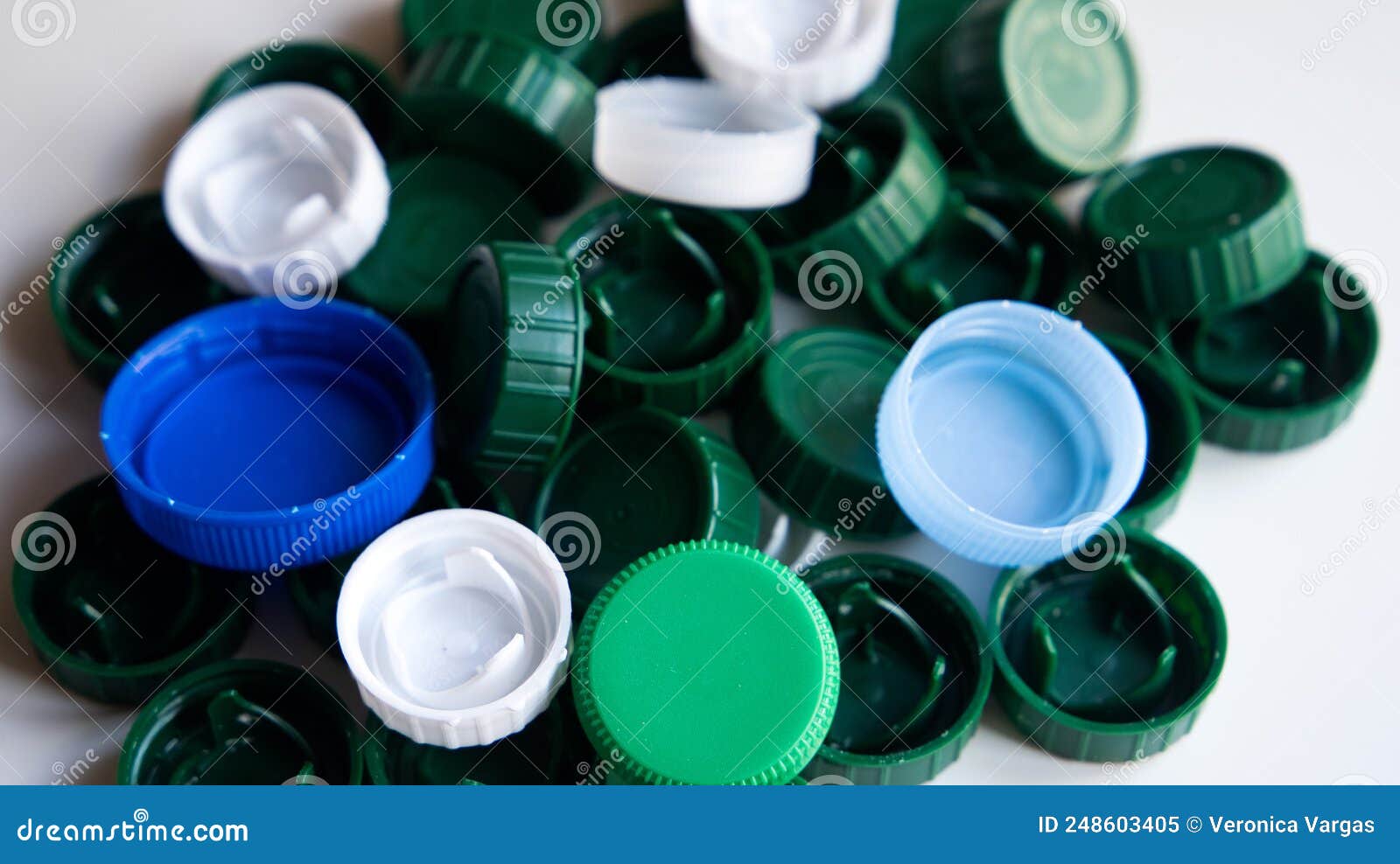 Plastic Caps of Different Colors Stock Image - Image of collection ...