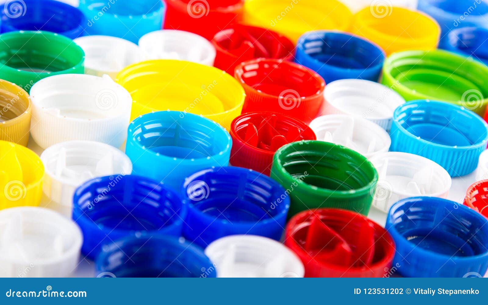 Plastic caps stock photo. Image of industry, collection - 123531202