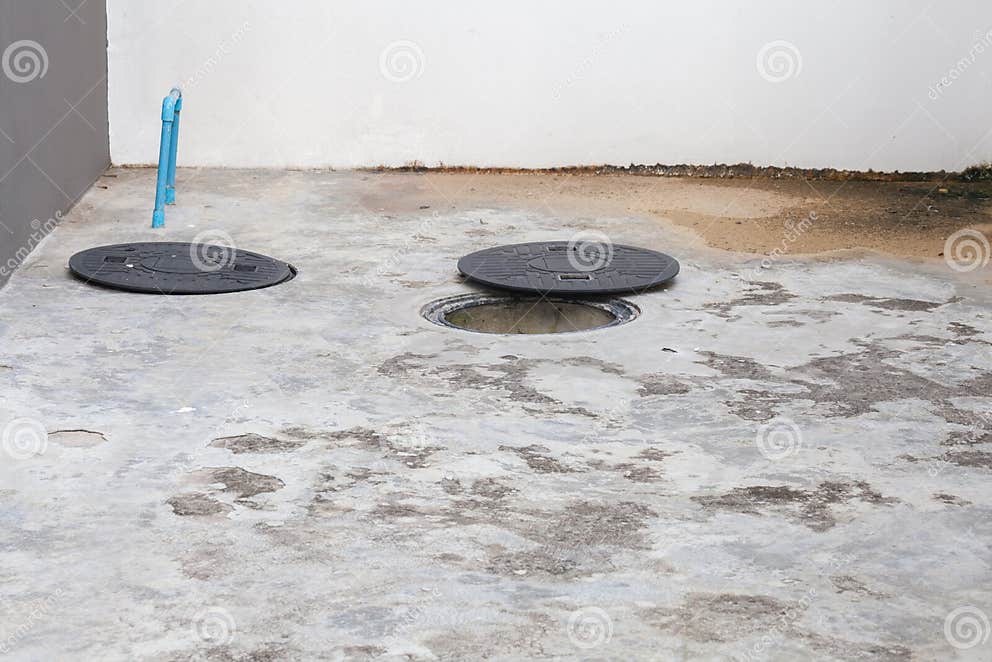 Plastic Caps of the Septic System Stock Photo - Image of liquid ...