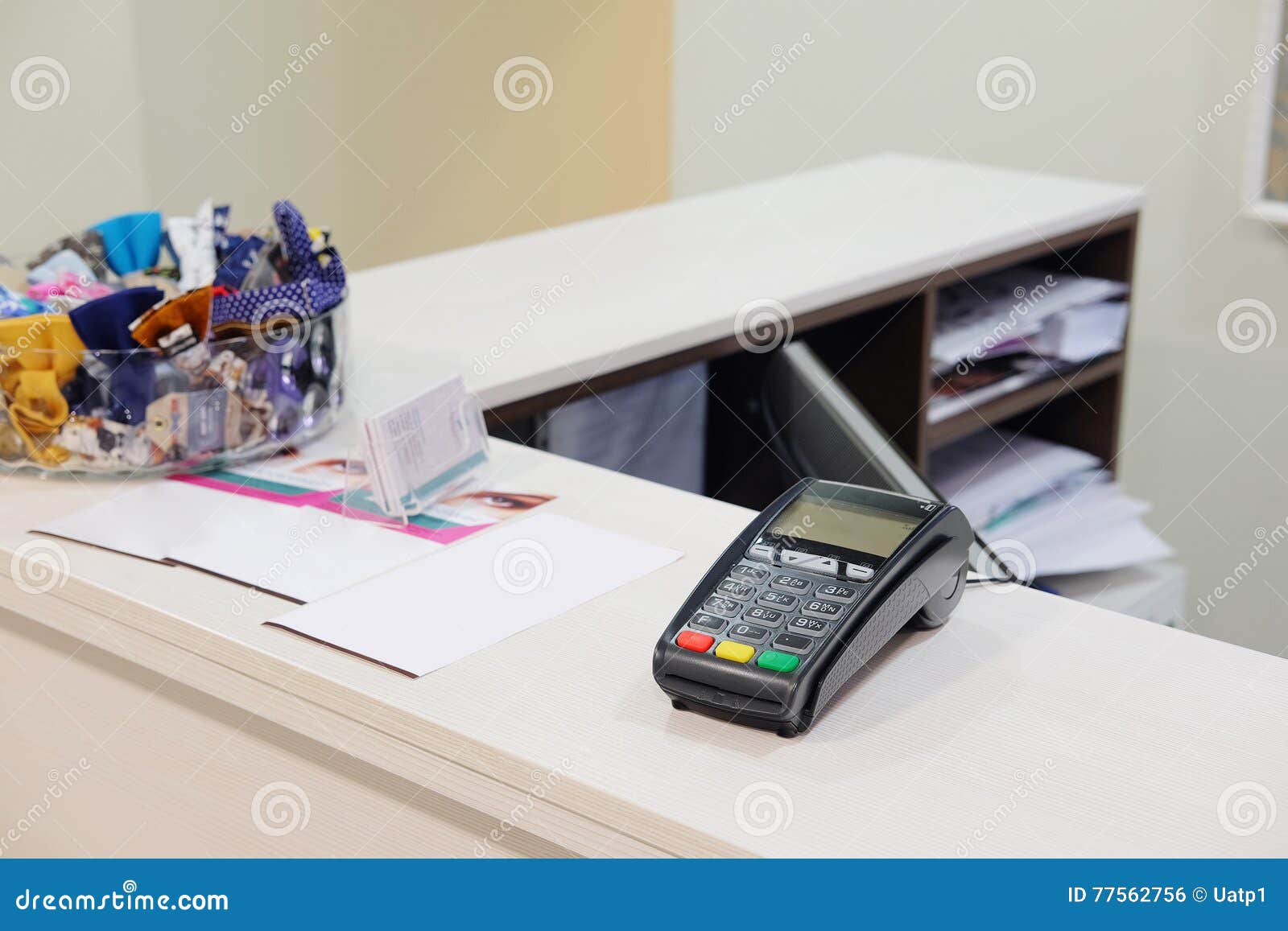 Plastic card reader stock photo. Image of purchase, reception - 77562756