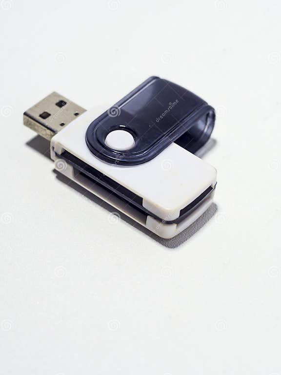 Plastic Card Reader Isolated on White Background Stock Photo - Image of ...