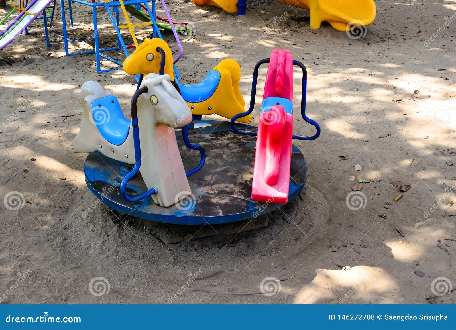 Plastic carousel stock photo. Image of colorful, equipment - 146272708