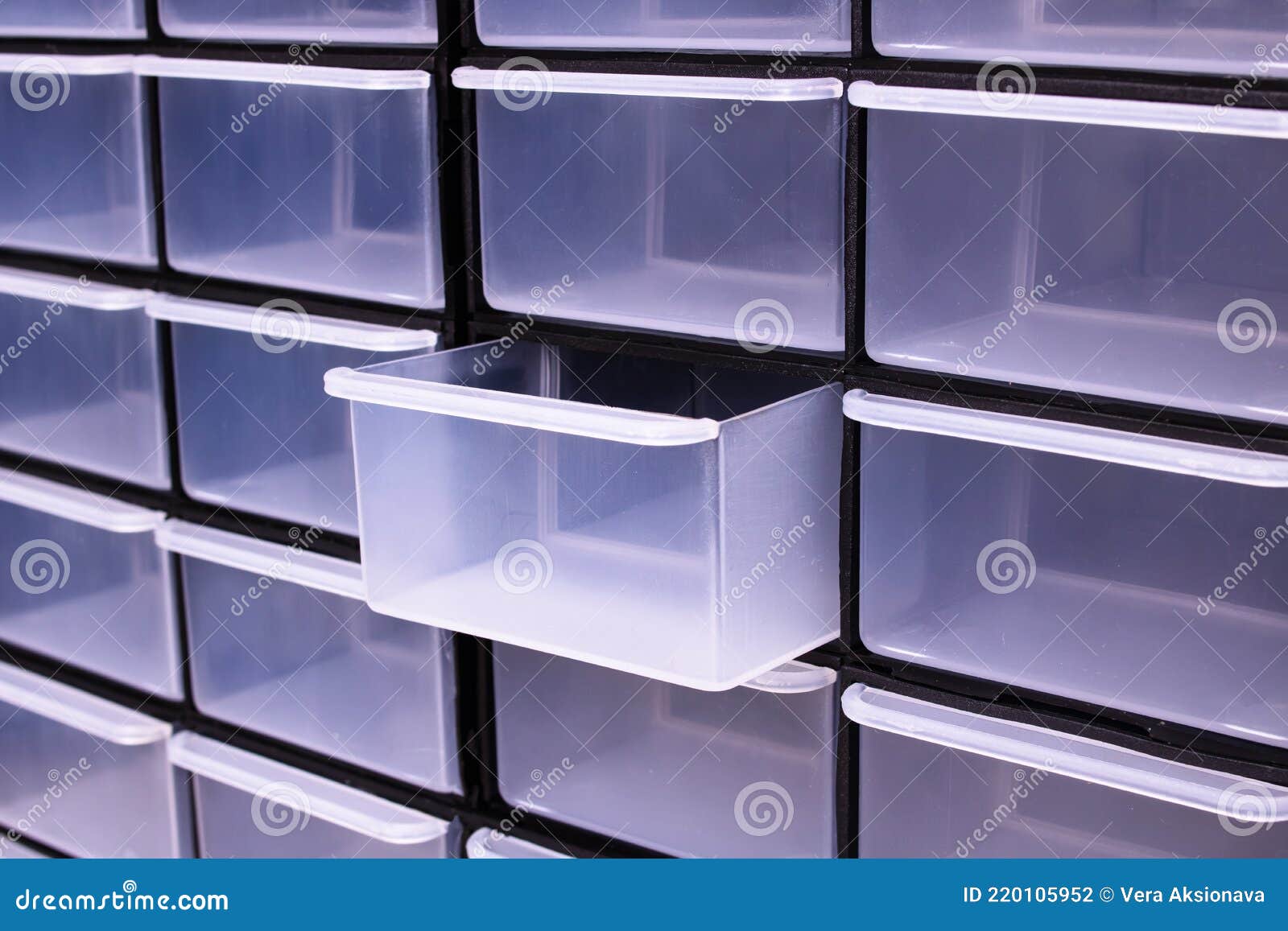 Plastic Cells in the Small Change Box Stock Photo - Image of work ...