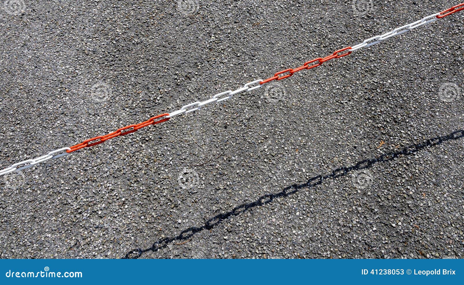 Plastic Chain with Red and White Sections Stock Image - Image of rough ...