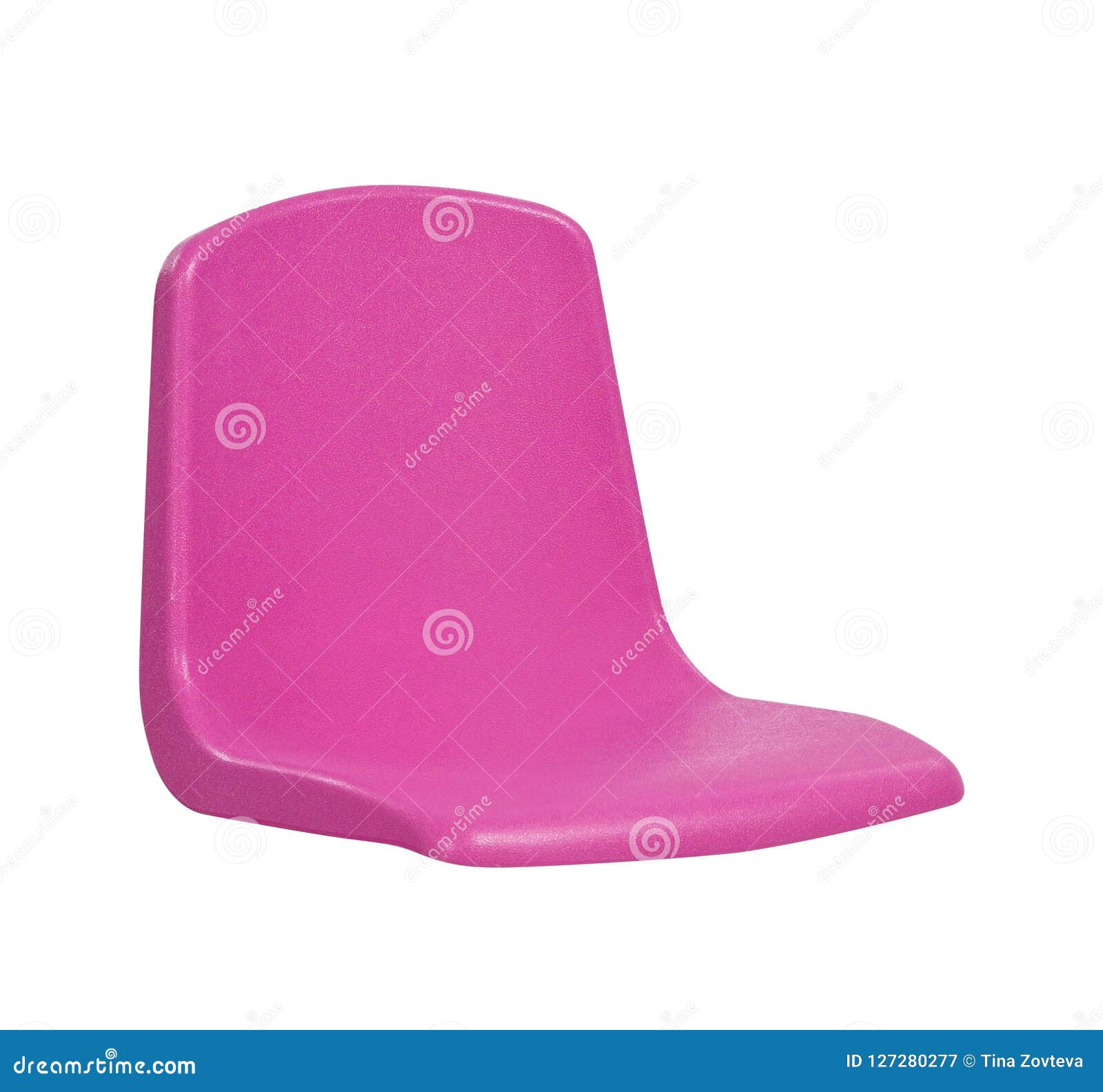 Plastic Chair at the Bus Stop Isolated on White Stock Image - Image of ...