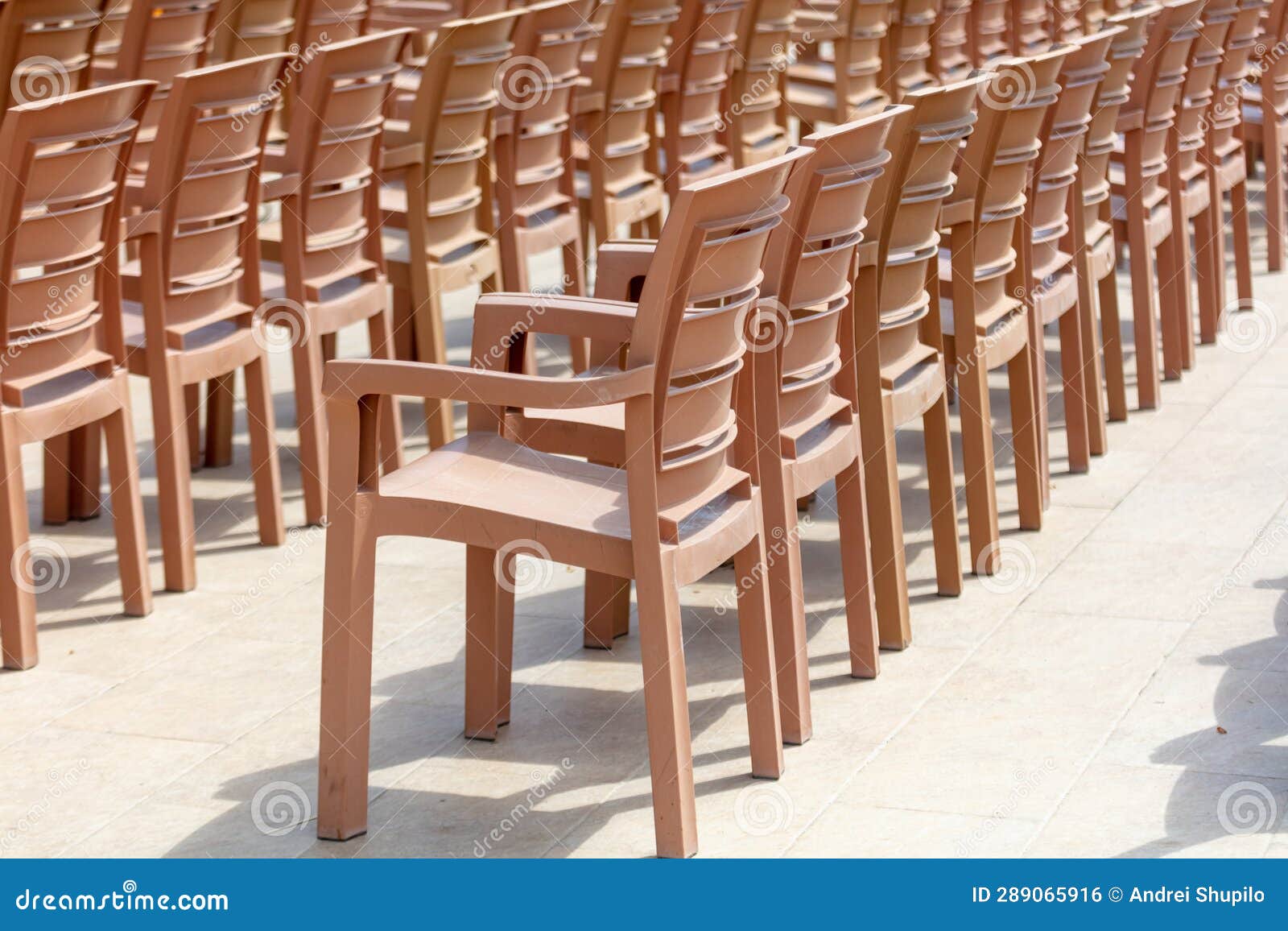 Plastic Chairs in the Concert Hall Stock Photo - Image of group, place ...