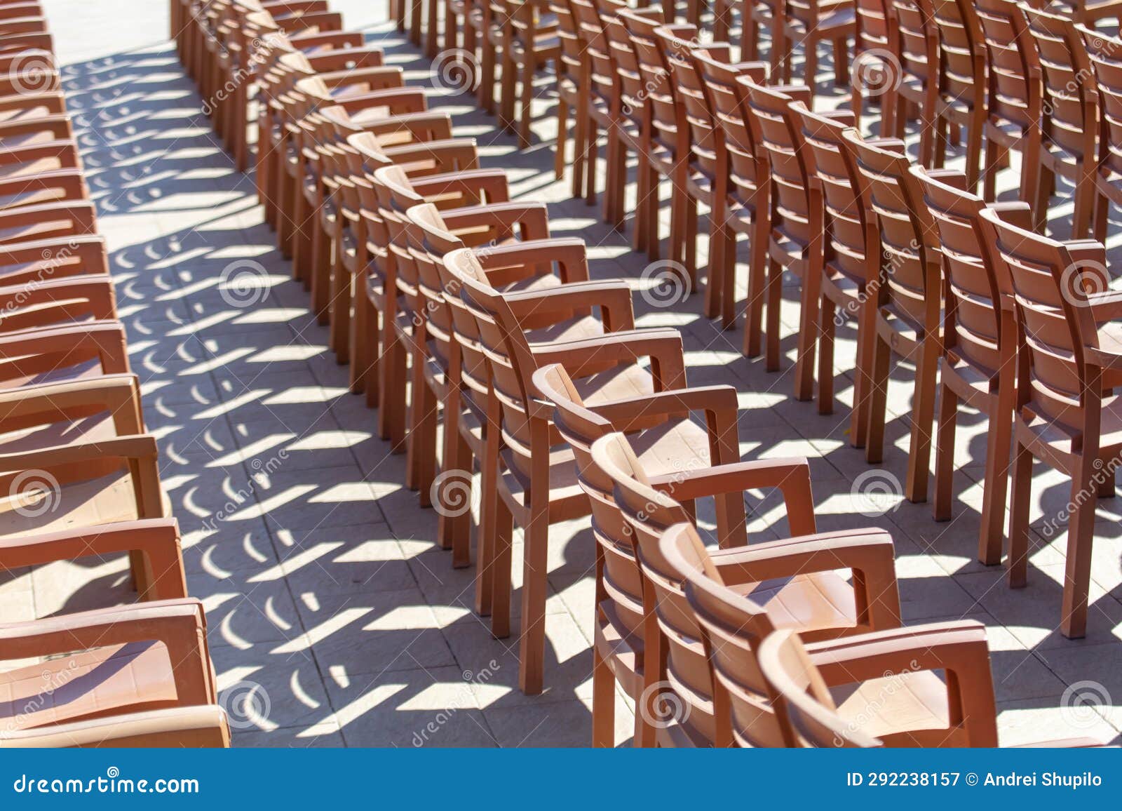 Plastic Chairs in the Concert Hall Stock Image - Image of seating ...