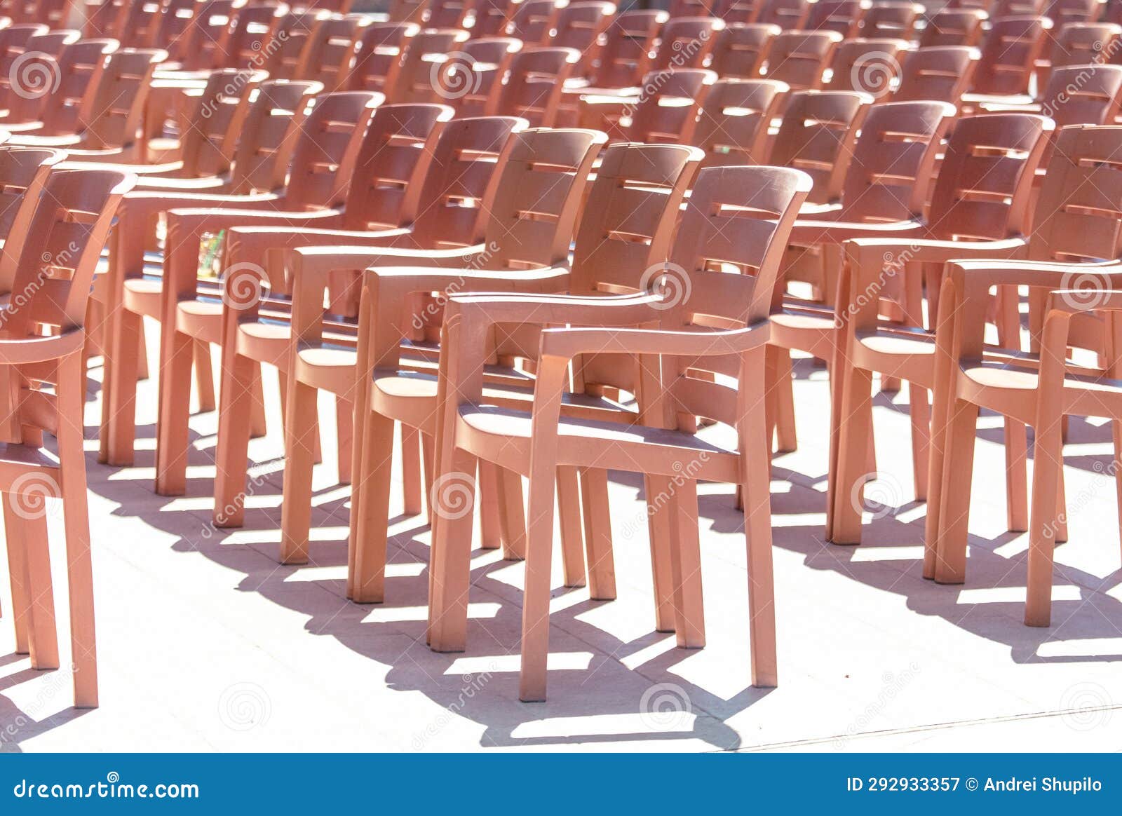 Plastic Chairs in the Concert Hall Stock Image - Image of auditorium ...