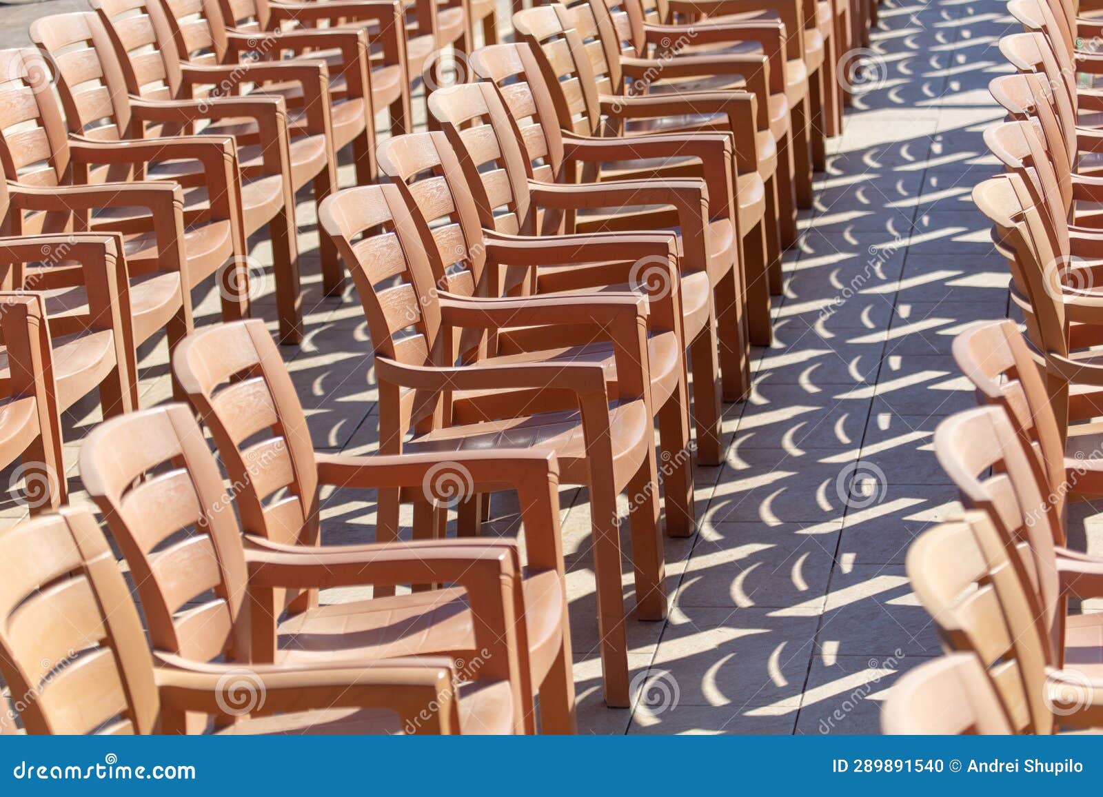 Plastic Chairs in the Concert Hall Stock Photo - Image of rows, hall ...