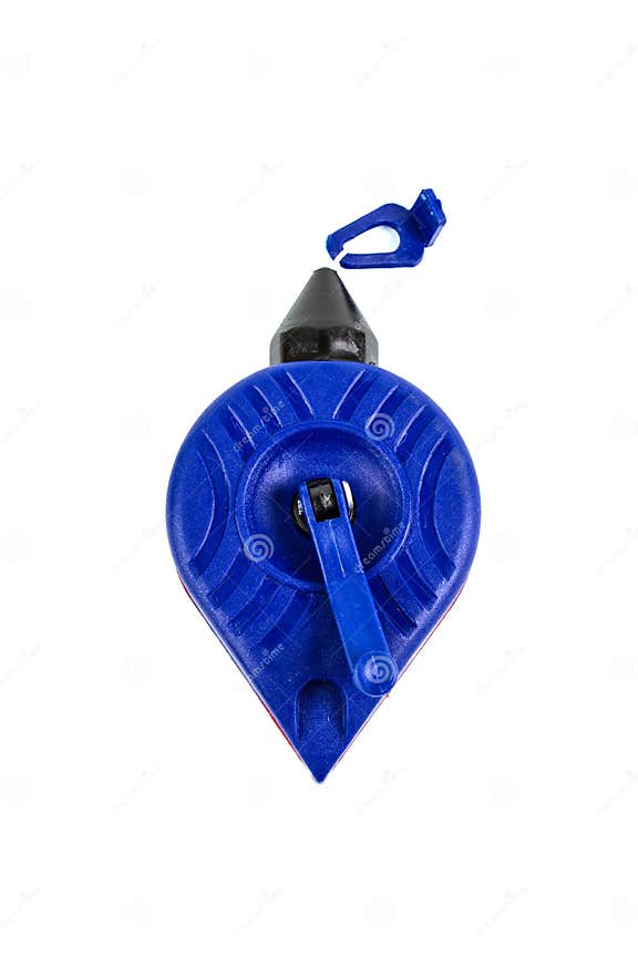 Plastic Chalk Line Reel and Red Dust. Stock Image - Image of ...