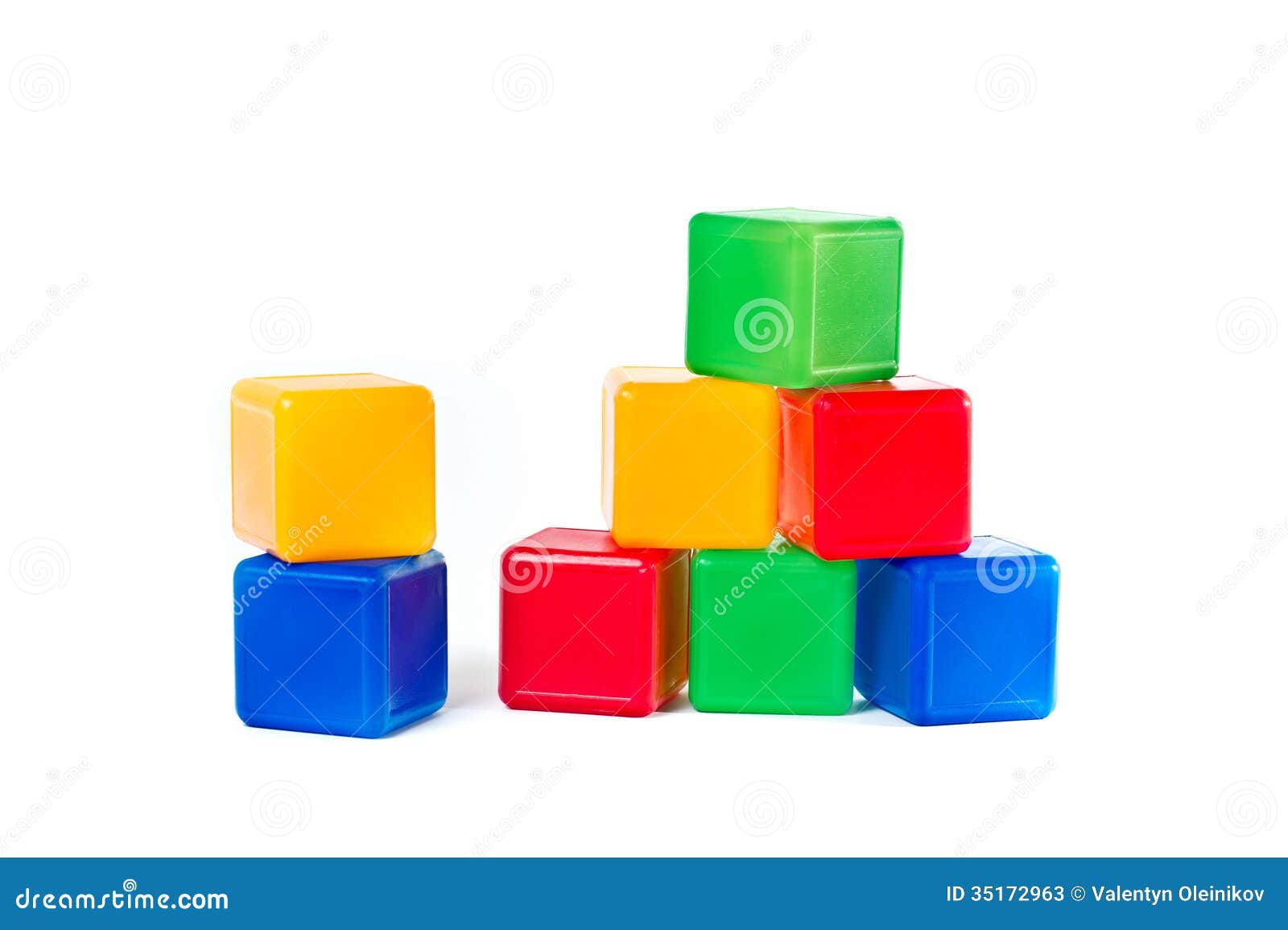 Plastic Children S Colored Cubes Stock Image - Image of ideas, colored ...